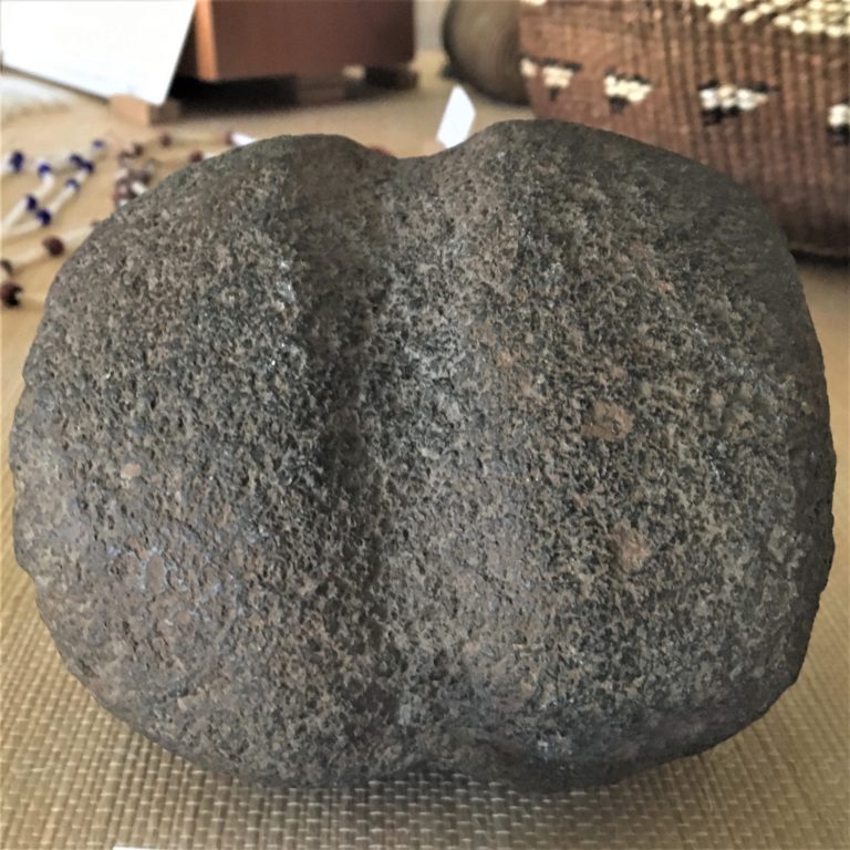 1999.051.1 Grooved Sinker Stone – North Lincoln County Historical Museum